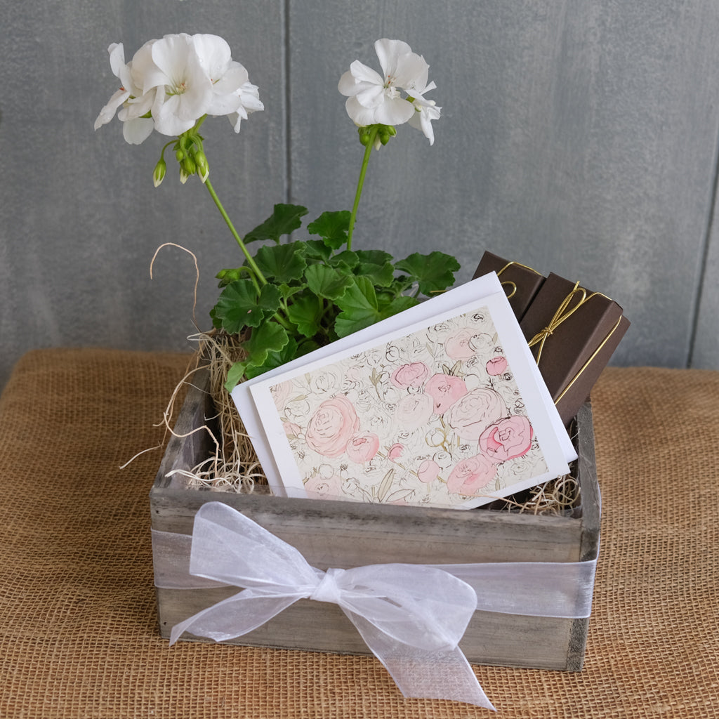 Geranium and Chocolates Gift Box | Lexington, KY | Michler's Florist ...